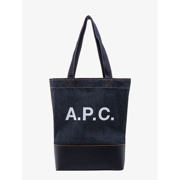 A.P.C. | Bags | Apc Man Denim Shoulder Bag With Frontal Logo | Poshmark